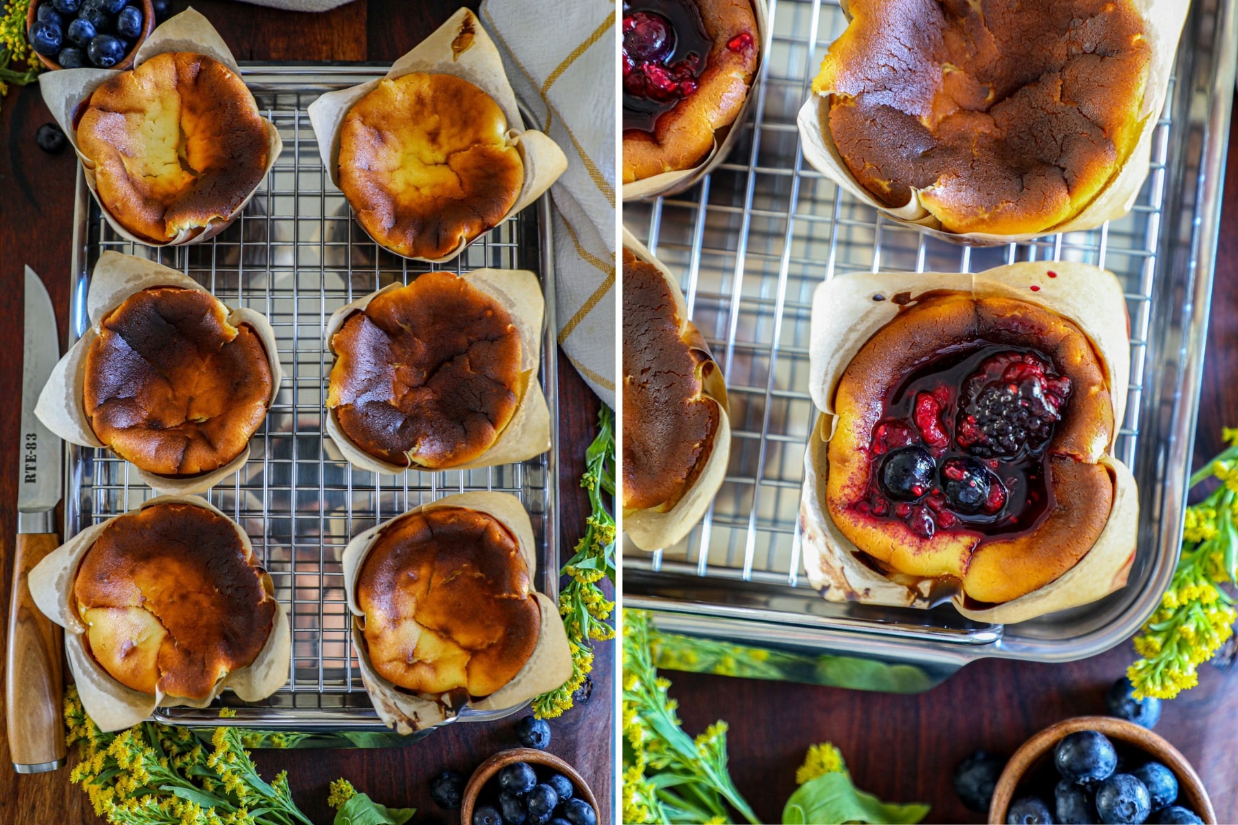 Mini Basque Cheesecake Recipe - Bonappeteach